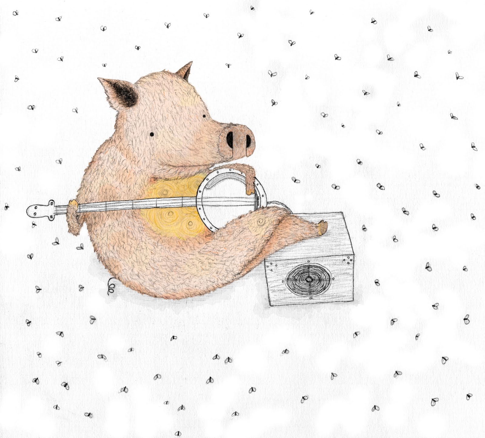 Dueling Banjo Pigs: Marta Llado: Pig with Banjo