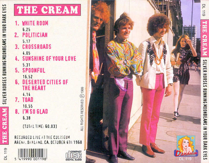 Cream - 1968-10-04 - Oakland, Ca "Silver Horses Running Moonbeams in ...