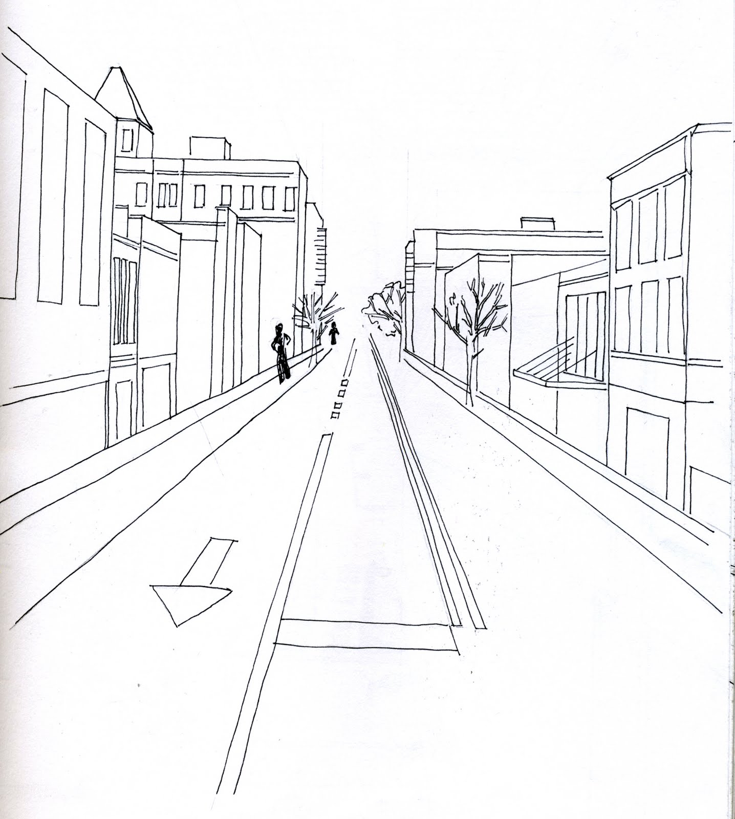 cmb: Perspective Drawings: Downtown Greensboro
