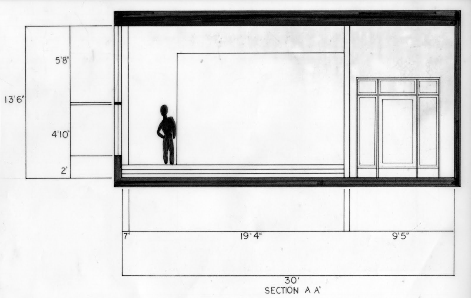 cmb: Studio Space: Final Floor Plan and Section Elevation Plans