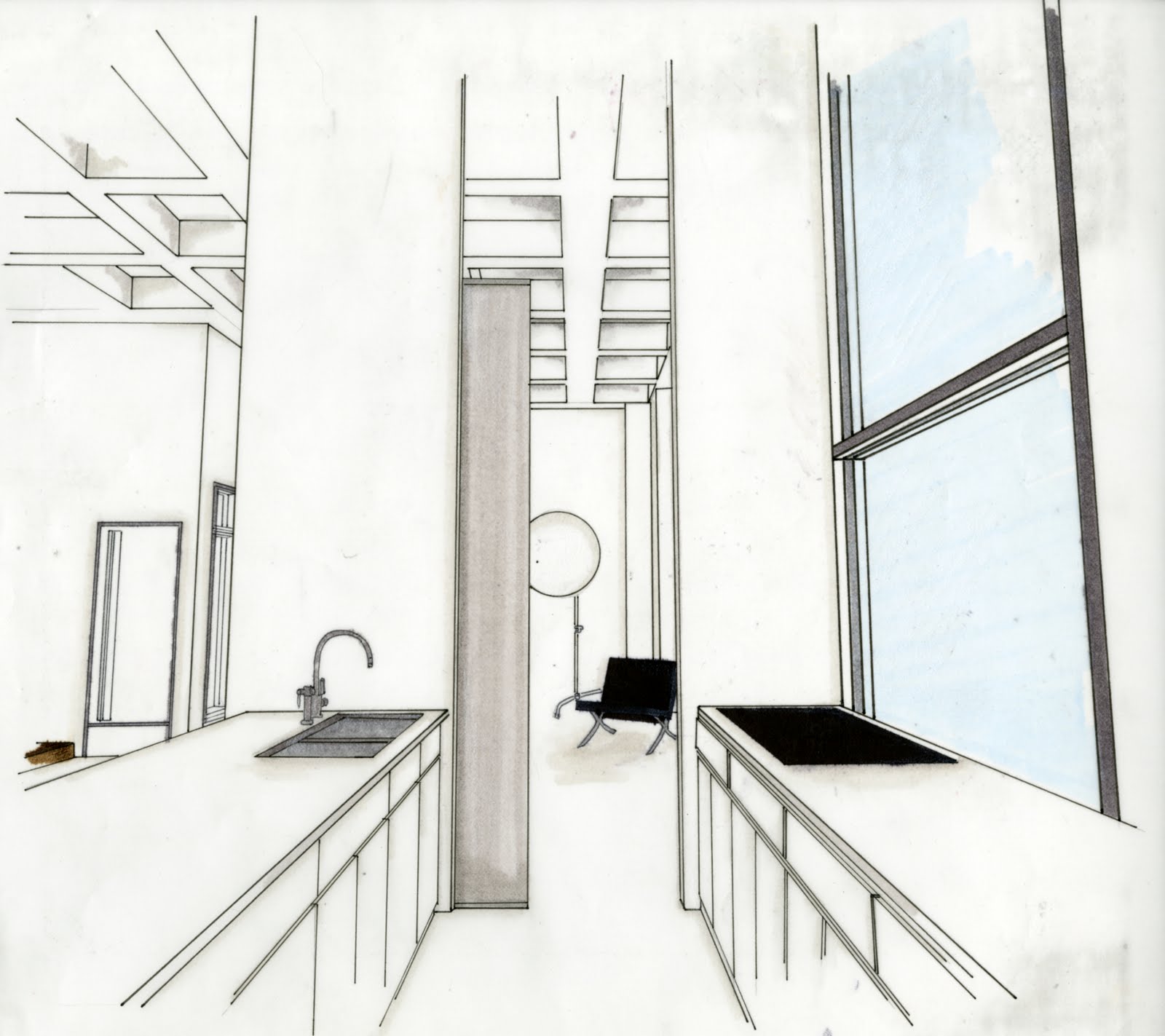 cmb: Studio Space: Final Perspective Drawings