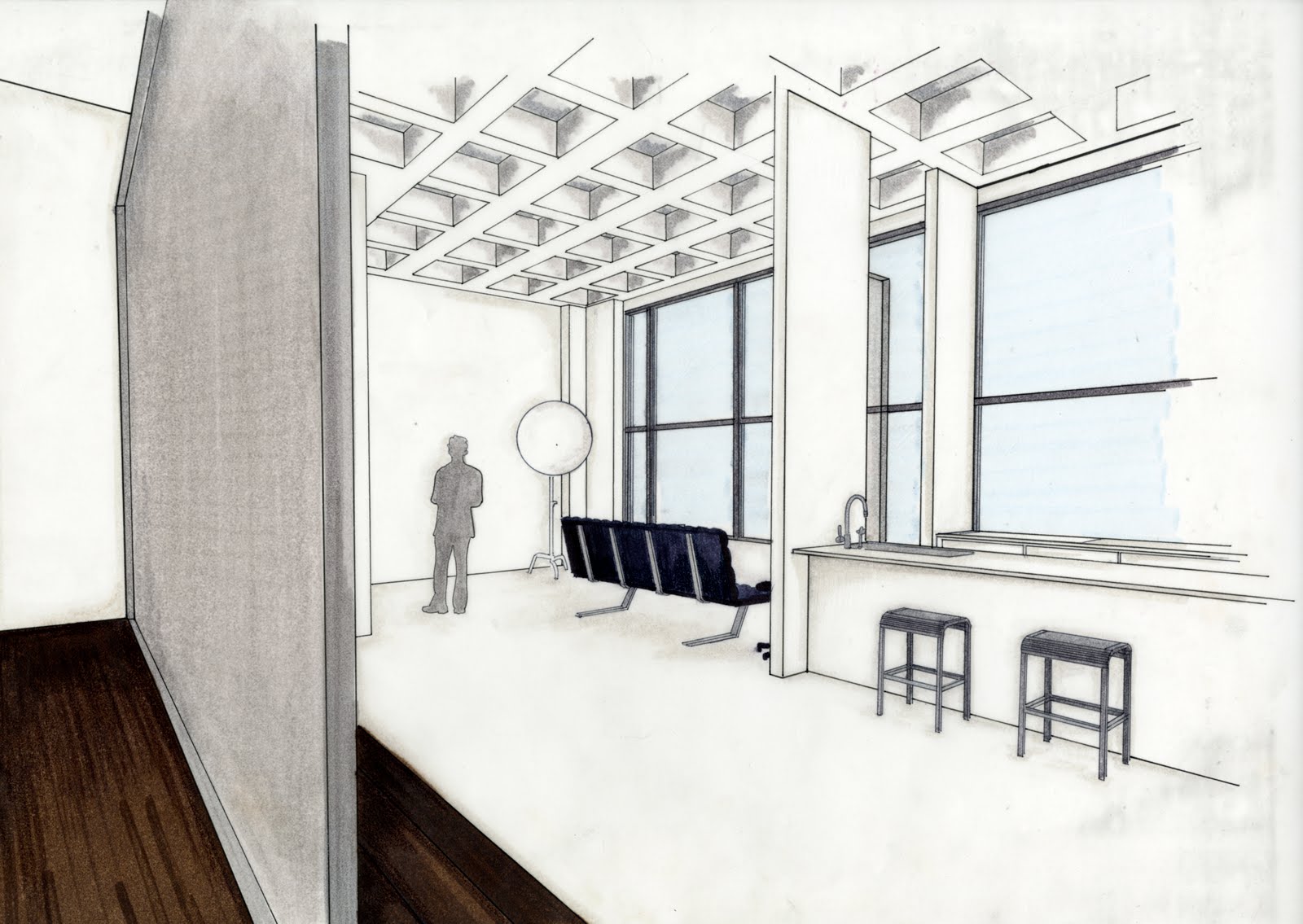 The Smart Studio Dewitt One Point Perspective - Bank2home.com