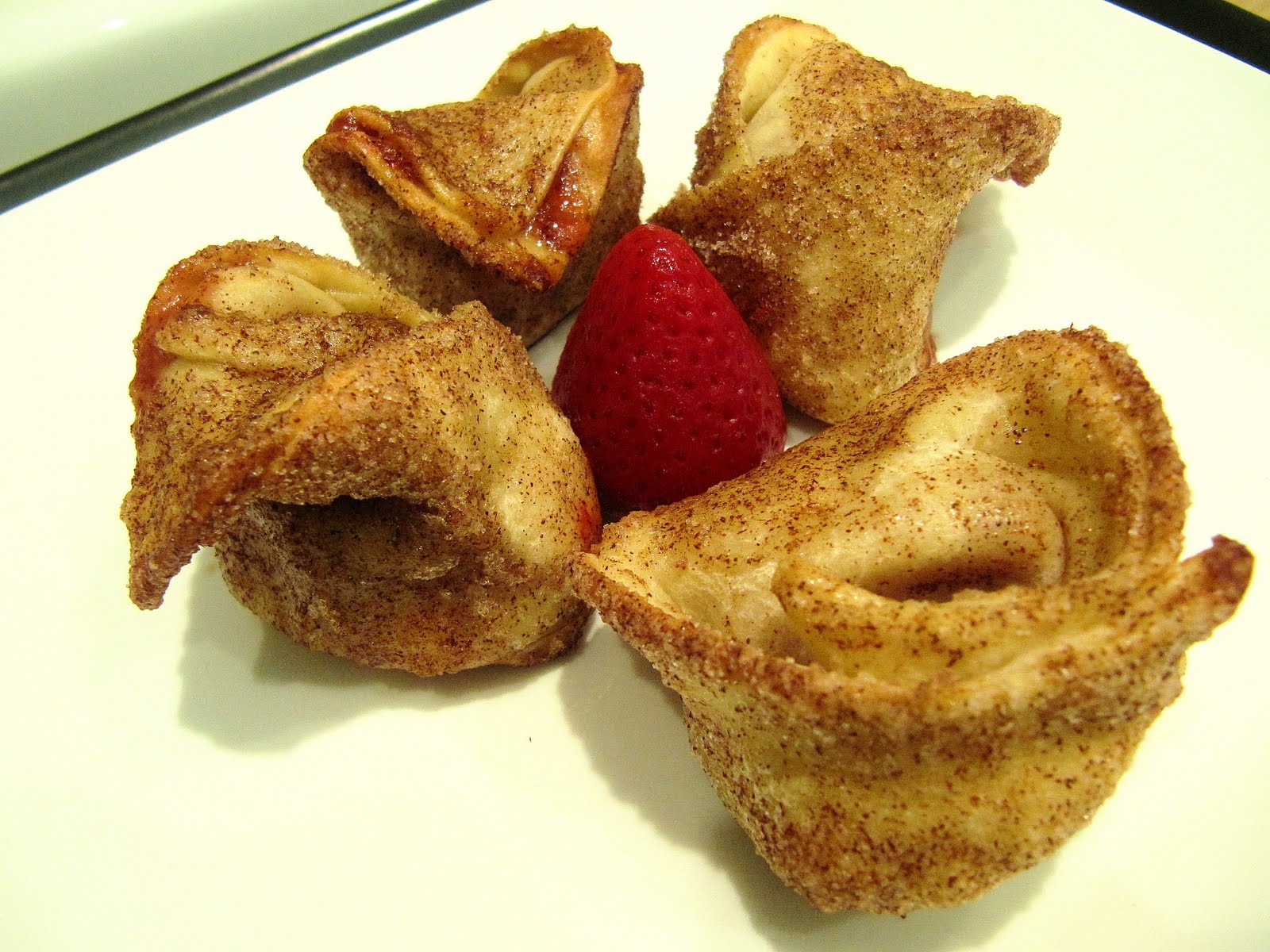 Skinny Strawberry Rangoons ~ Crazy Good Cooking