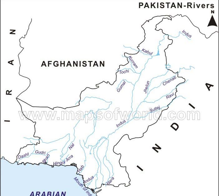 FLOODS IN PAKISTAN: Rivers(Map) of Pakistan.