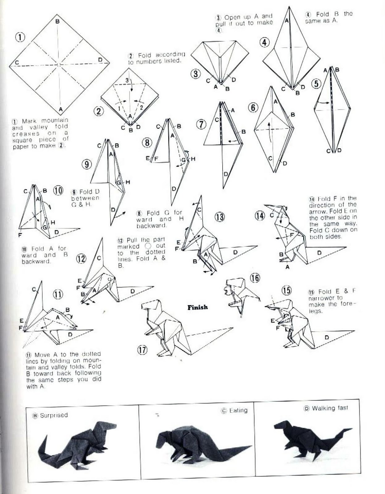 Origami Dinosaurs | Big List of Free Origami Dinosaur Diagrams & Books