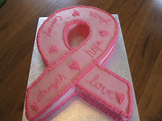 D's Cookie Jar & More: Breast Cancer Ribbon Cake