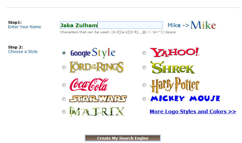 Membuat Gambar Search Engine Sendiri