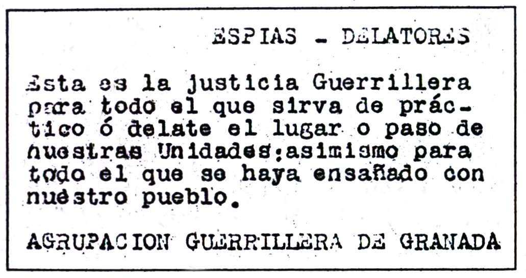 De Huidos y Maquis. [Recuperando la Memoria]: Historia de una octavilla
