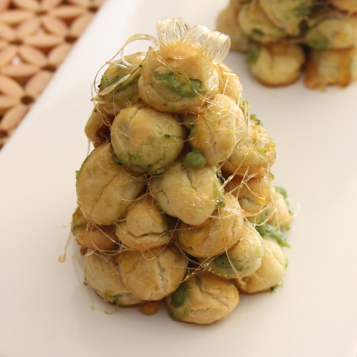 ShowFood Chef: Green Tea Piece Montee (Croquembouche) - Daring Bakers ...