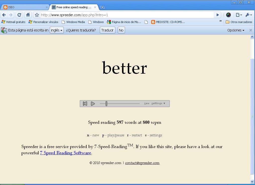 ISEO: TÉCNICAS DE ESTUDIO: LA LECTURA RÁPIDA