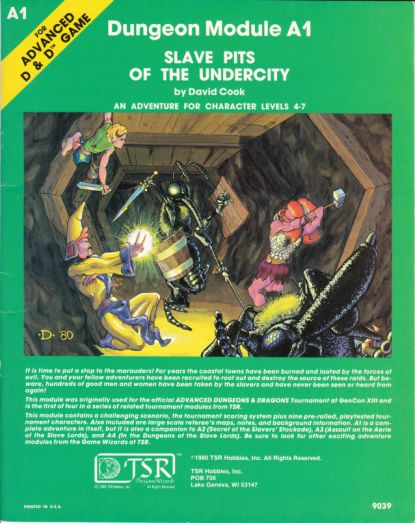 Maximum Rock & Role Playing: Greyhawk modules: Dungeon Module A1 ...