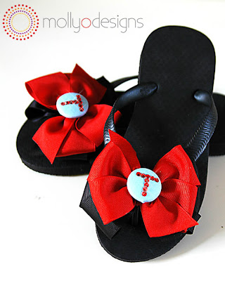 Molly O Designs: Cheer Flip Flops!