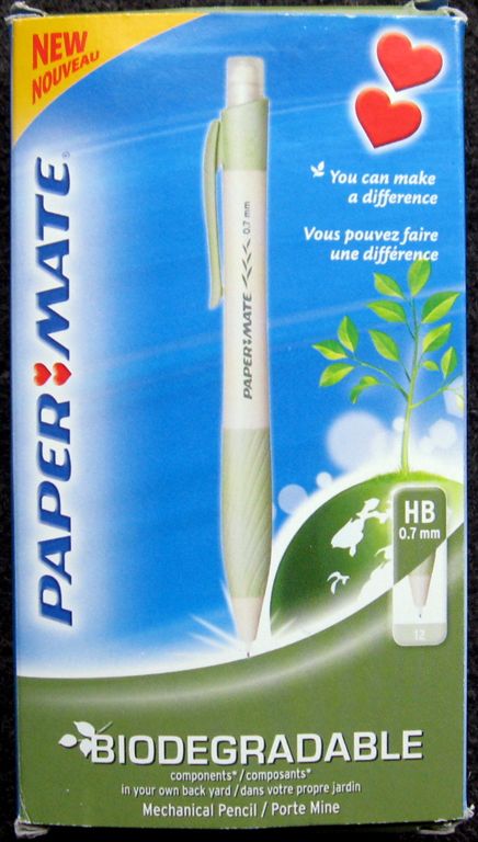 DMP - Dave's Mechanical Pencils: Papermate Biodegradable Pencil Test 1