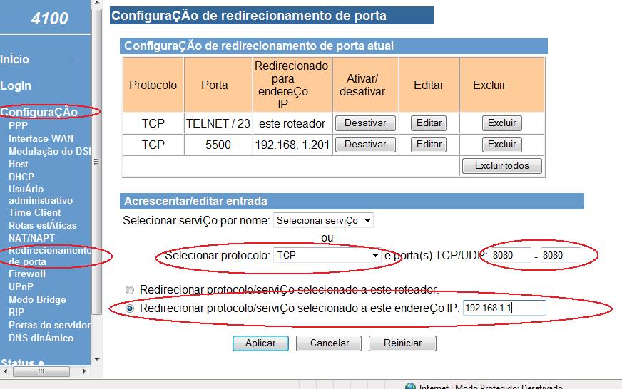 Hecto Informática: Como fazer um direcionamento de portas no modem ...