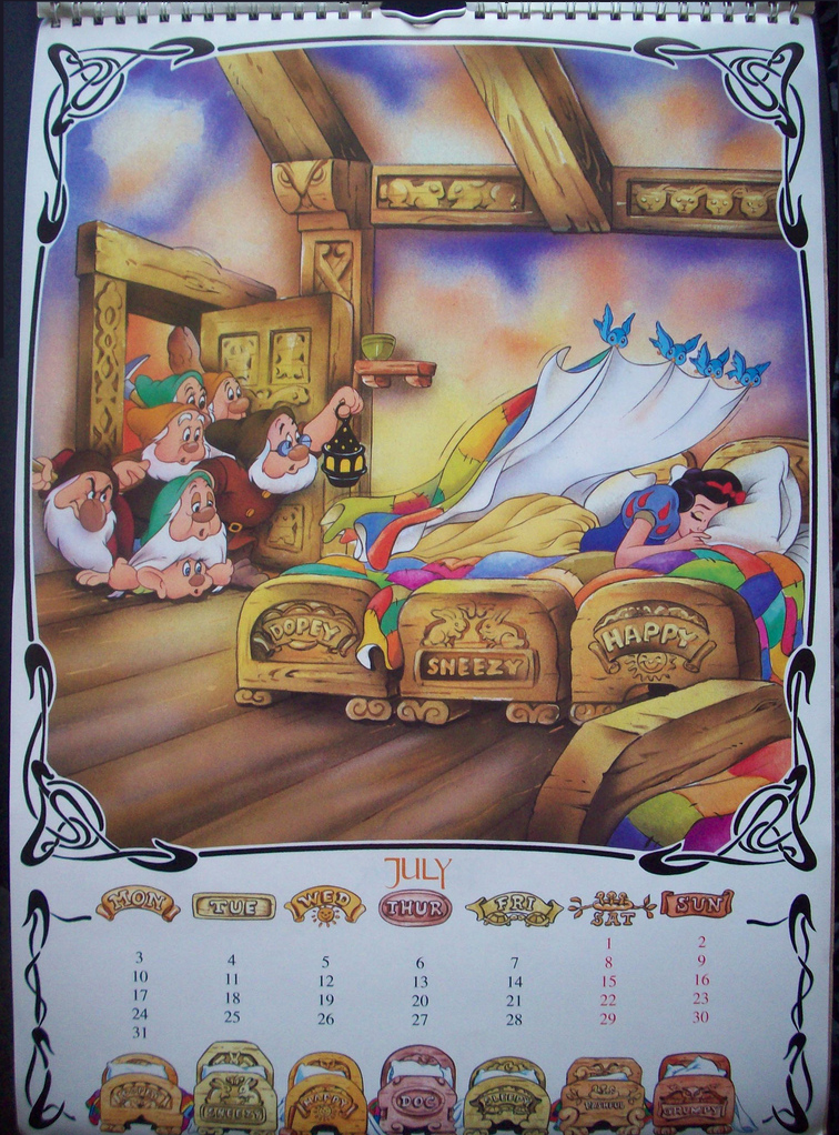 Filmic Light - Snow White Archive: 1995 Snow White Calendar