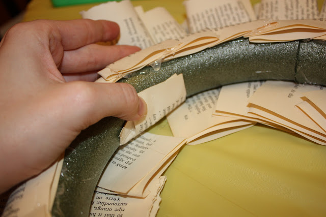 The Wellsprings of Life: Book Page Wreath {Tutorial}