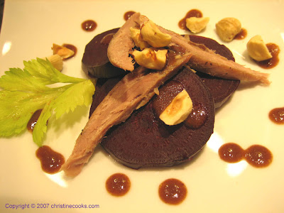 Christine Cooks: Roasted Beets With Duck Confit And Toasted Hazelnuts