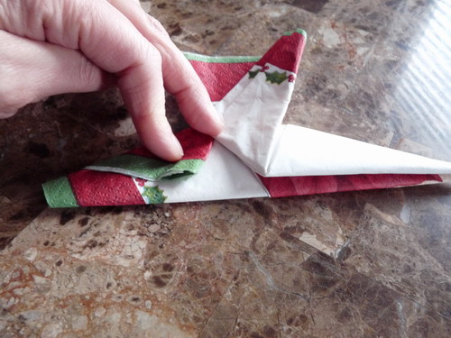 Beyond the Fringe Crafts: Christmas Napkin Fold - Elf Boot