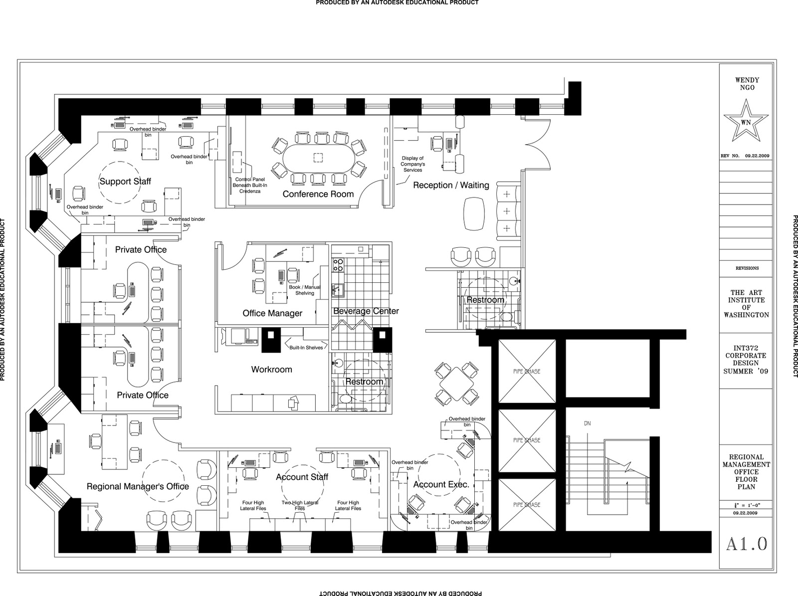 Wendy's Portfolio: Corporate Design: Regional Manager's Office (RMO)