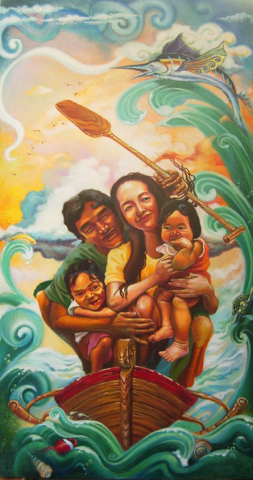 Ang Pintorero: JUAN SAGWAN -72” x 36” acrylic on canvas - Conneth Amido