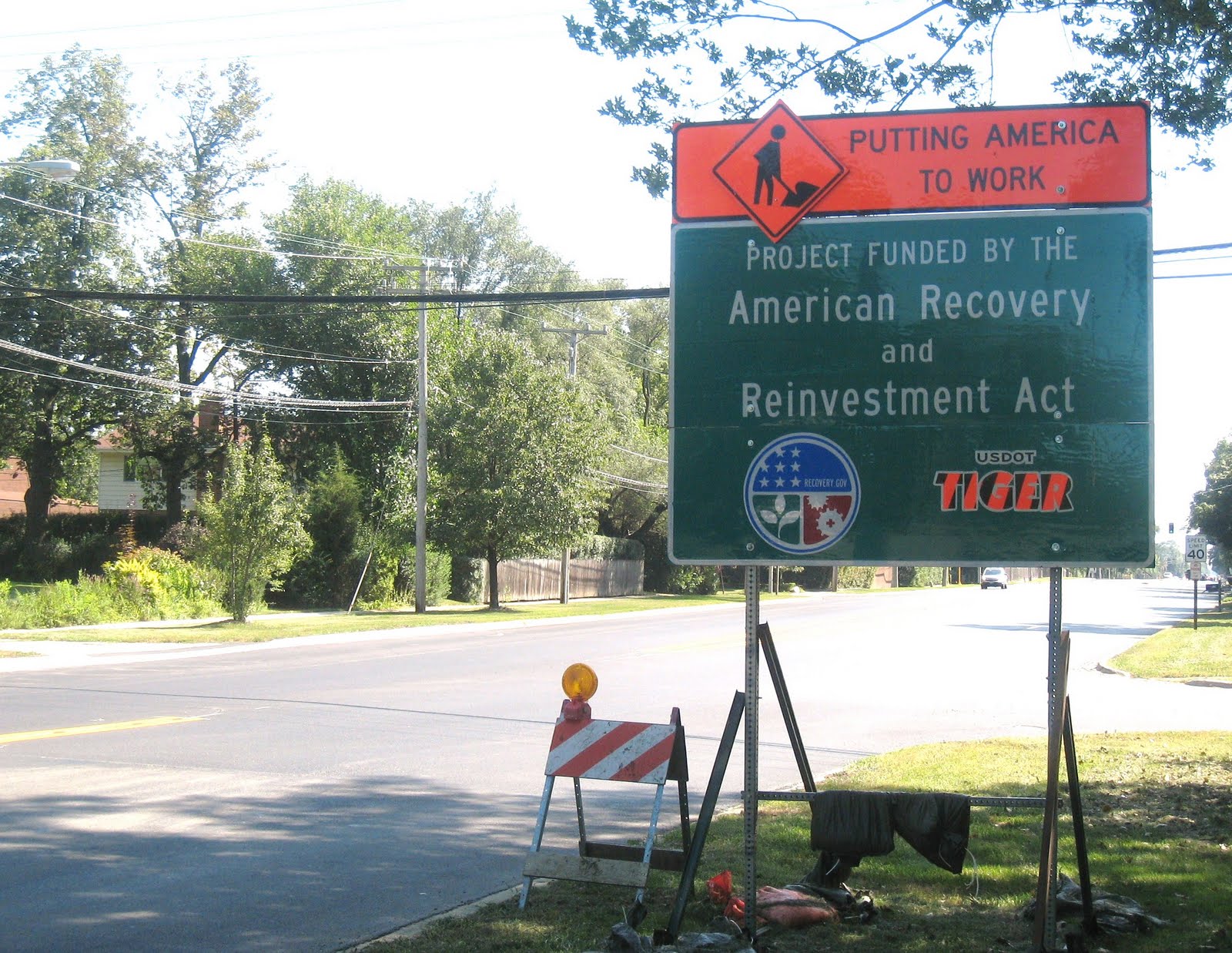 Marathon Pundit: Northbrook's Obama stimulus "campaign sign"