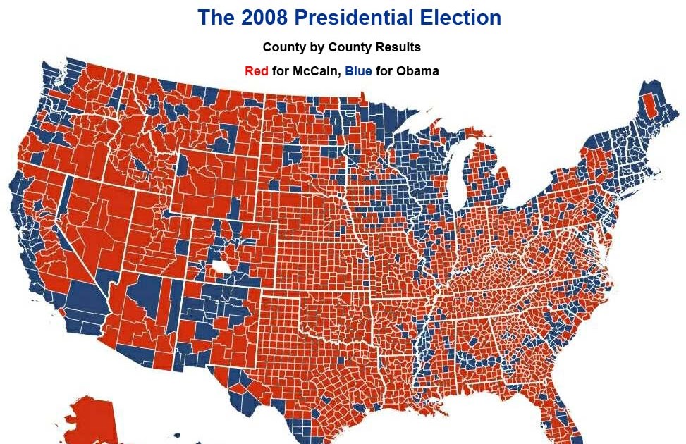 A Pilgrims Progress 2008 Presidential Election Results By County