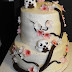 Cherry Blossom Snow Barn Owl Cake - sin-citysweets.com