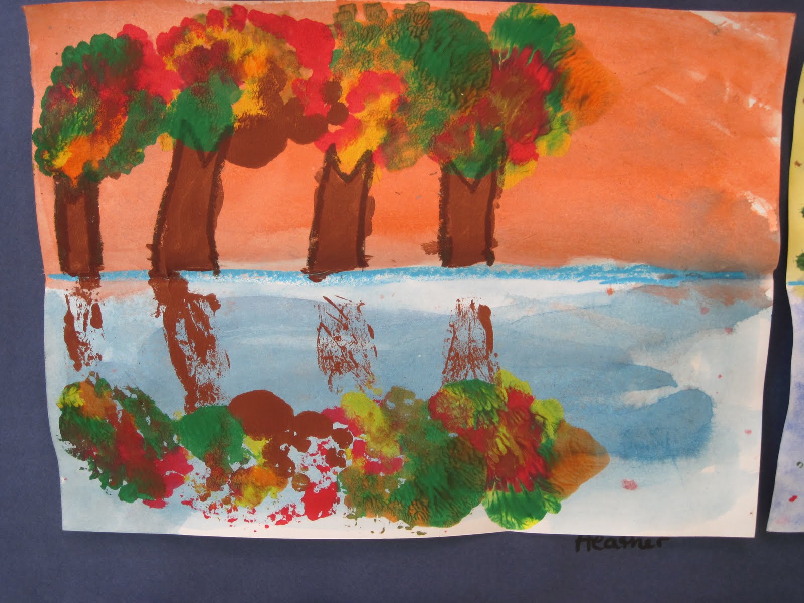 Lines, Dots, and Doodles: Fall Tree Reflections, 2nd Grade