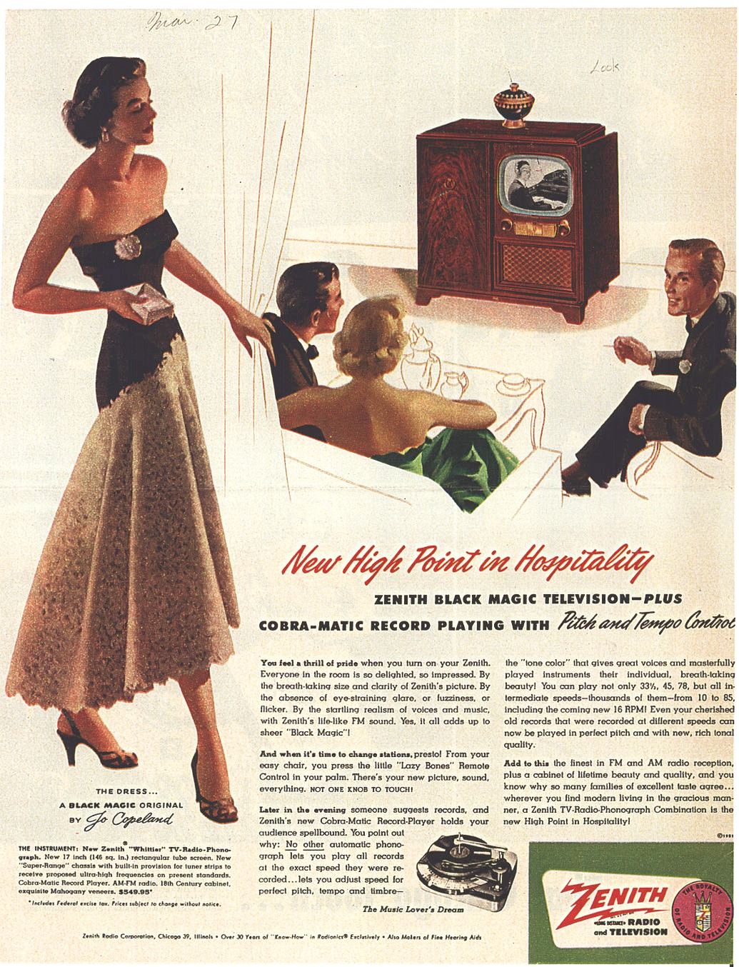 The Paper Collector: Zenith TV ad, 1951