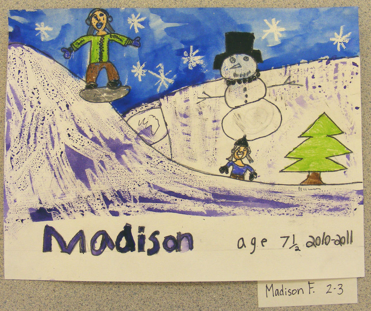 Suffield Elementary Art Blog!: 2nd Grade Winter Fun Scenes