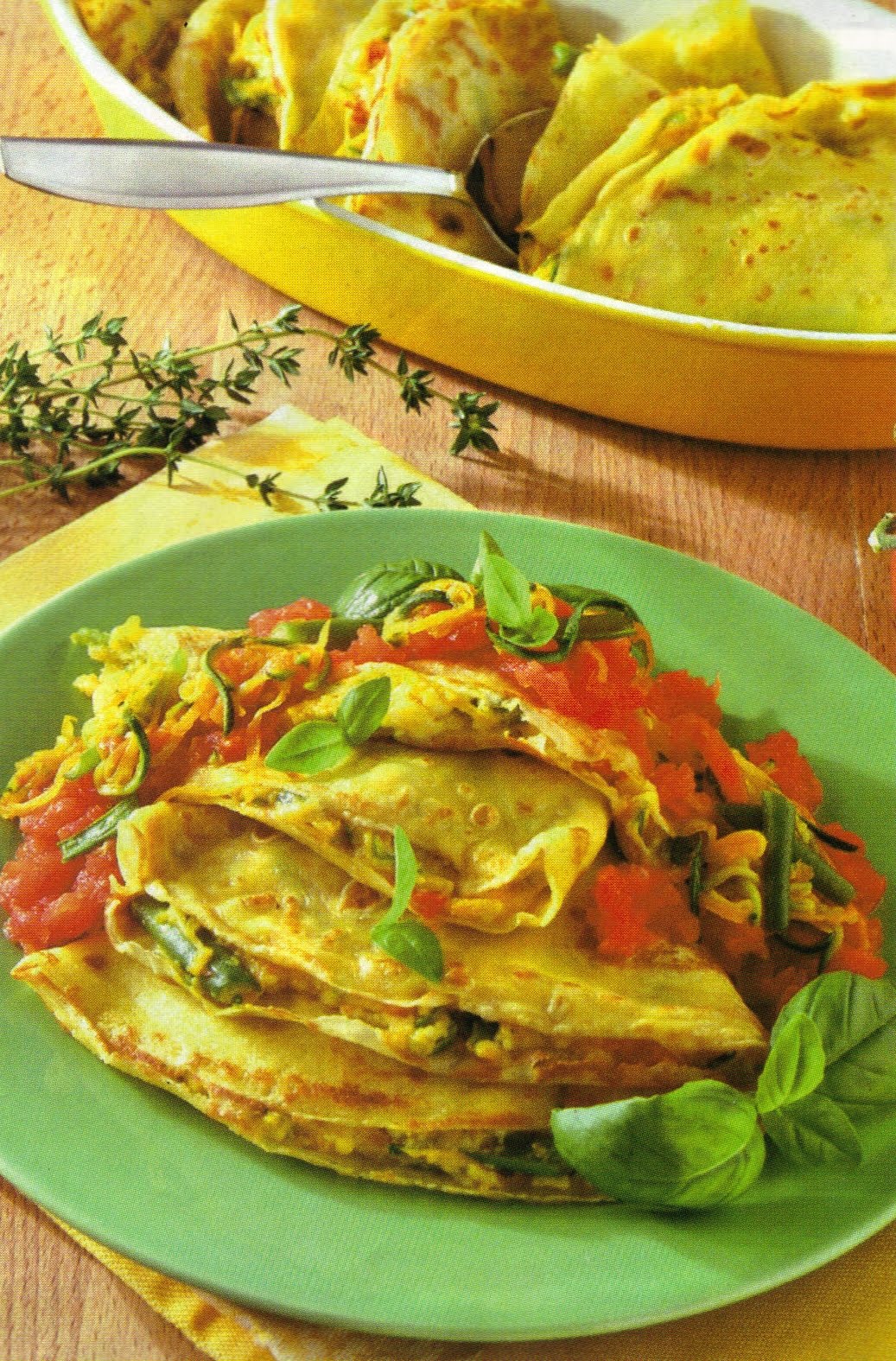 Crèpes con ricotta e verdure. da La cucina di Susana su Akkiapparicette