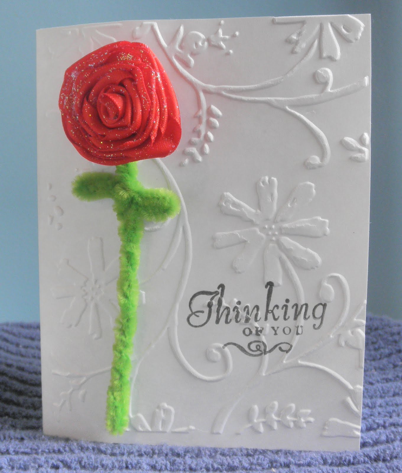 Judy's Handmade Creations: A Handmade Rose Card and Winner!