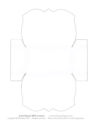 Mel Stampz: Cuttlebug Label-Shaped Coredintations Box (new template) :O)