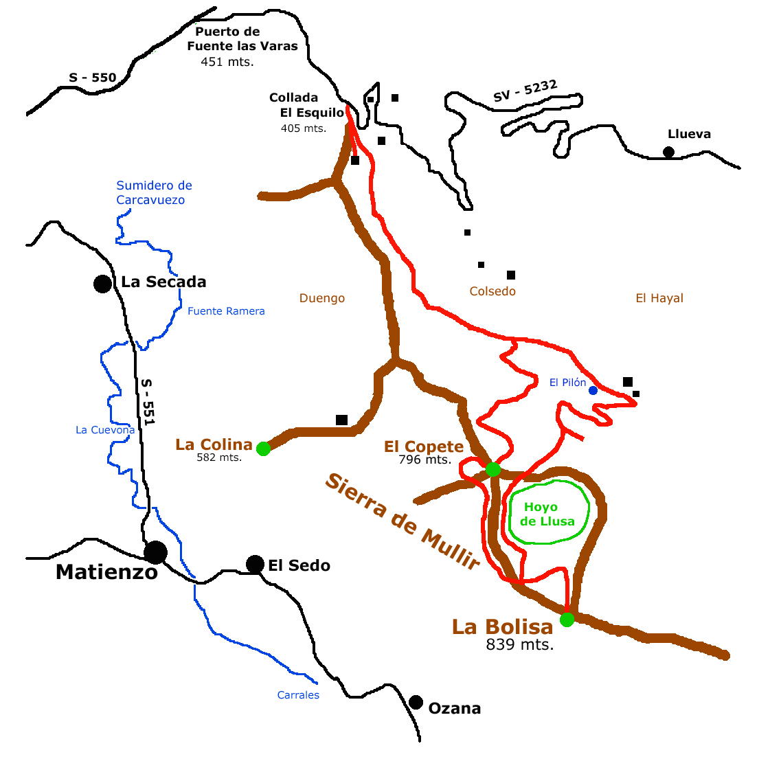 montaña fácil: Circuito: COLLADA EL ESQUILO - LA BOLISA - EL COPETE ...