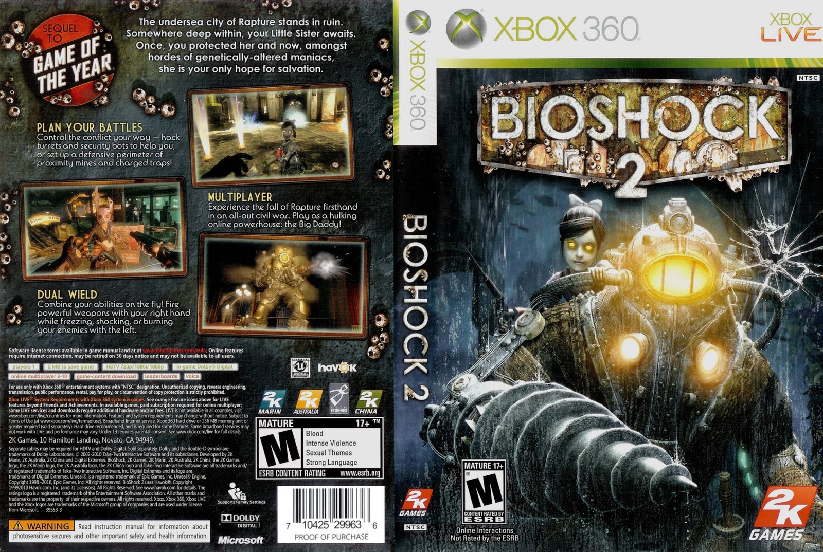 Games Covers: Bioshock 2 - Xbox 360