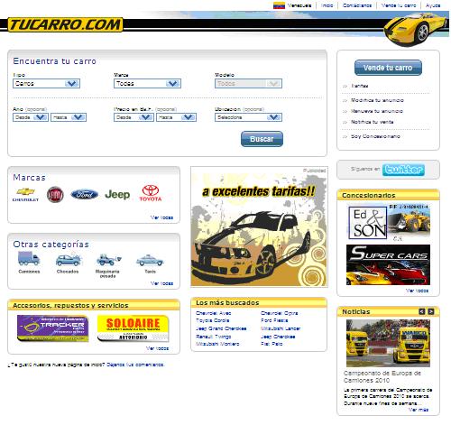 Venezuela según...: TuCarro.com Venezuela estrena nueva página principal