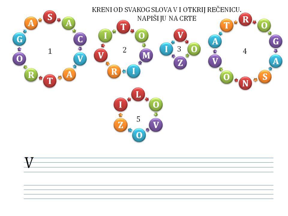 Zlatna djeca: Učimo slova: V