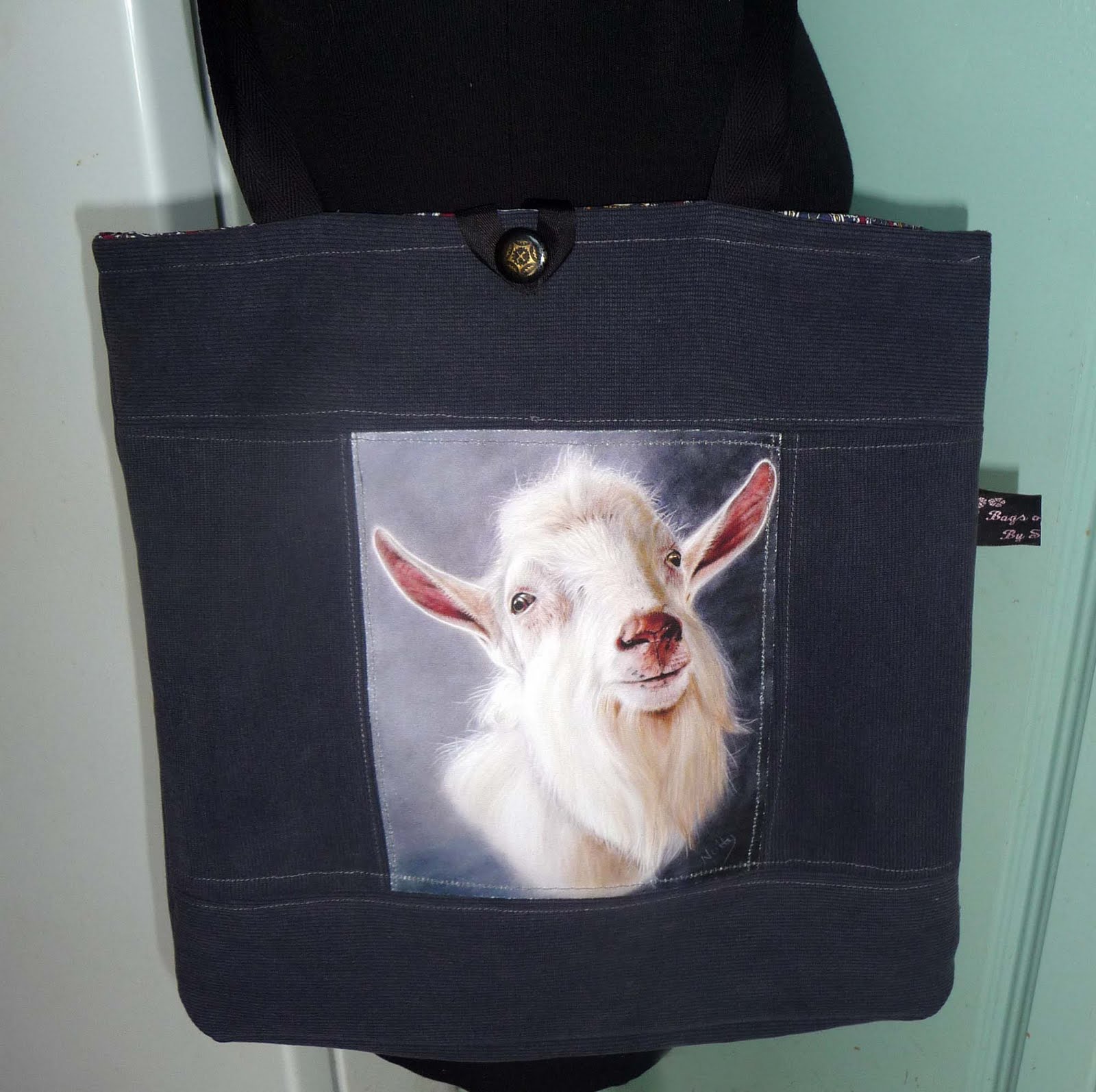 Lynda Norton: Artwork by Nutty, Goat Tote Bag