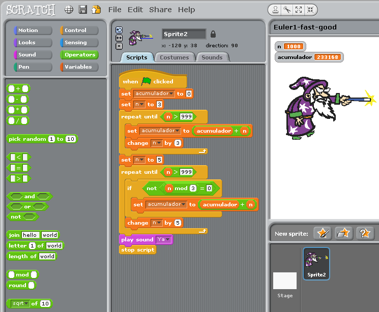 Na Torre de Marfim: O Scratch em acção: primeiros passos