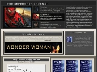 Template Editavel Para Blogger: SUPERHERO JOURNAL BLOGGER TEMPLATE
