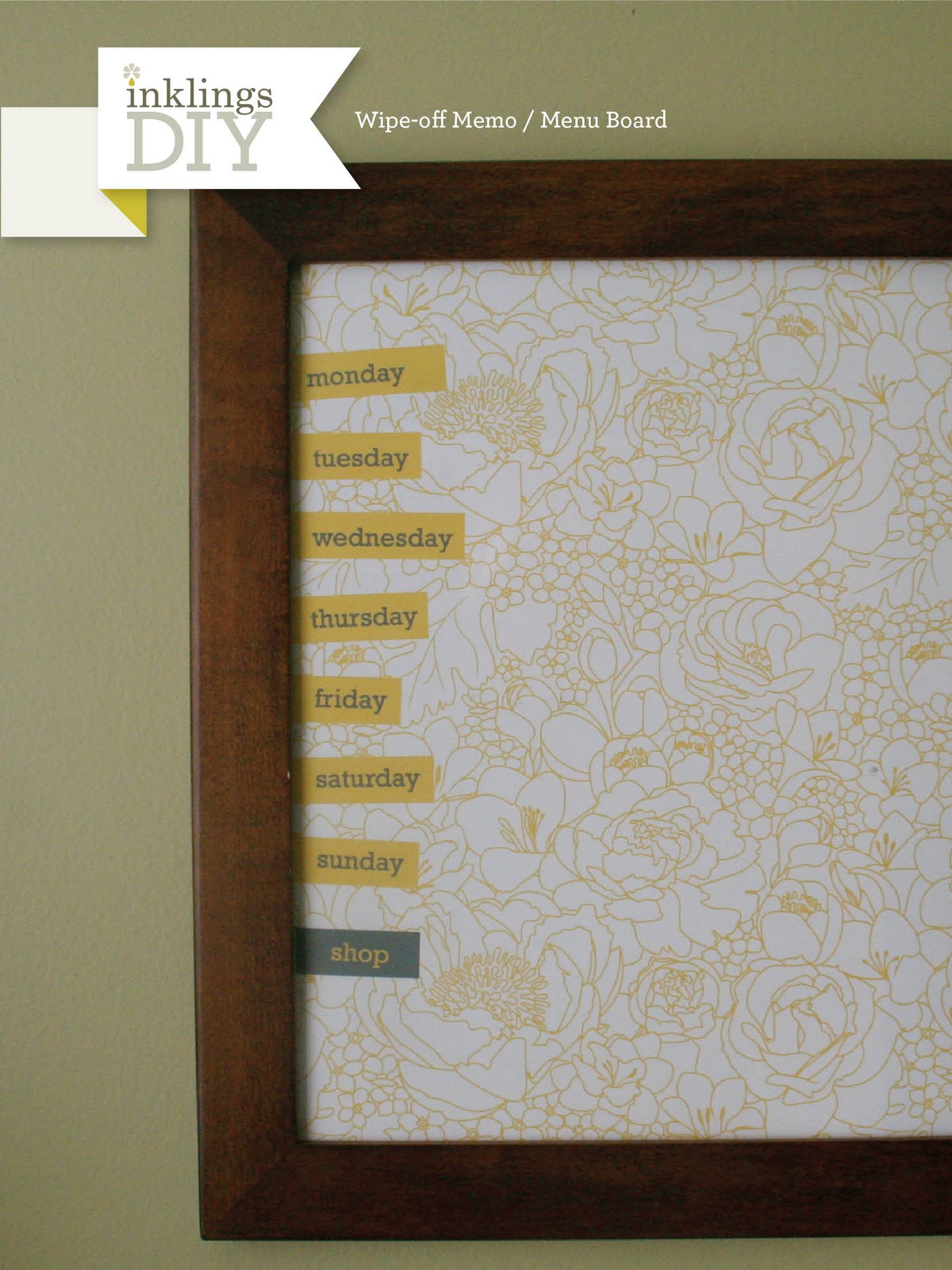 Inklings Paperie: Inklings DIY: Wipe-off Memo / Menu Board