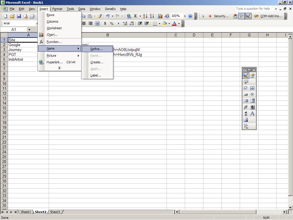 Vista: Embedded Excel Web Control