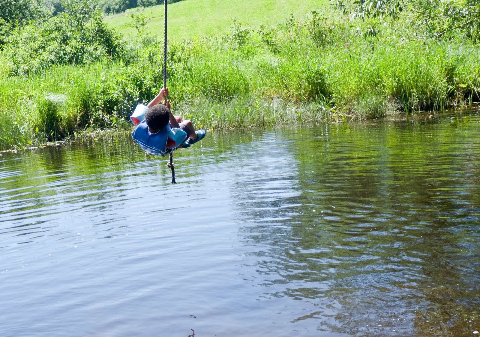 Looking for Strawberries...: Nothing says "Little Boy" like a pond and ...