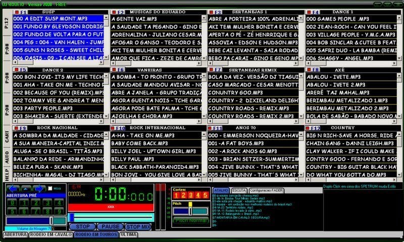 Dj Regis Rodeio: Dj rodeio Play list