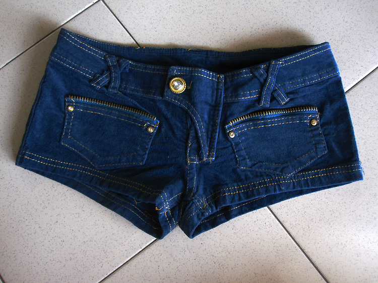 ♥ My Ex Lover's Closet: Electric Blue Suede Party Girl Micro Mini Shorts