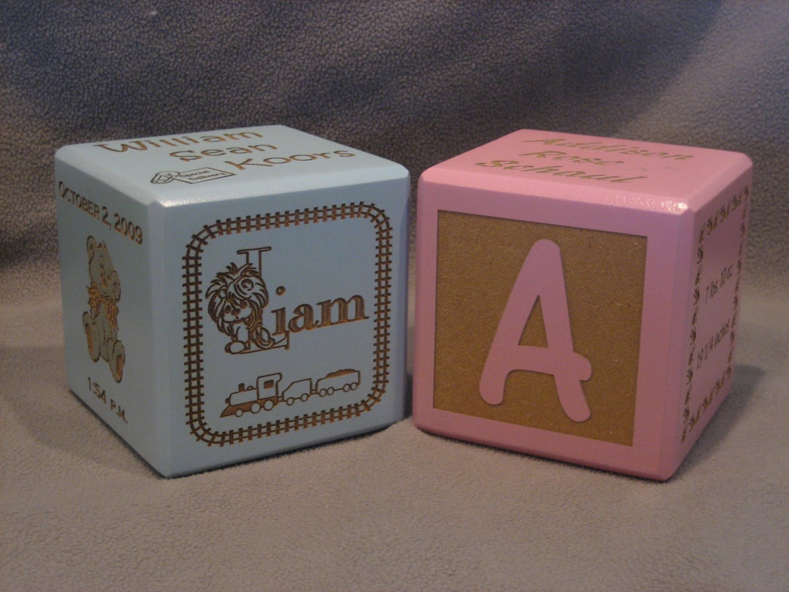 Moonlight Engraving: Personalized Baby Blocks