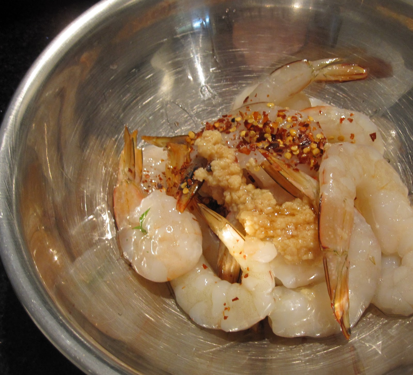 Bubbles n Squeaks: Garlic Chilli Prawns on a Fennel & Orange Salad