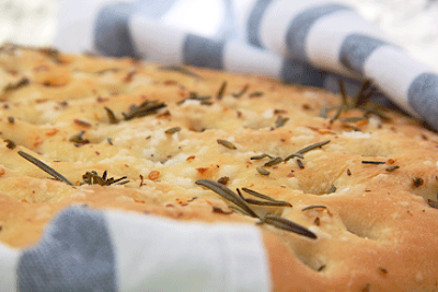 Taste Bud Travels: Focaccia with Rosemary, Chilli and Lavender
