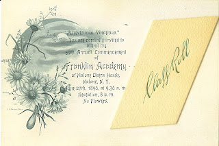 The Franklin County (NY) Historian: Franklin Academy 1890 Graduation ...