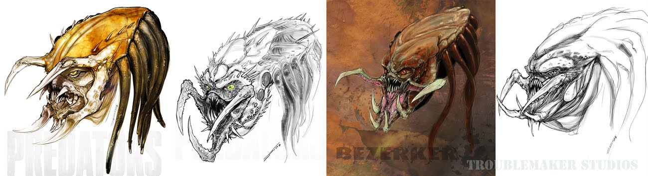 alex toader art: Even More Predators Art